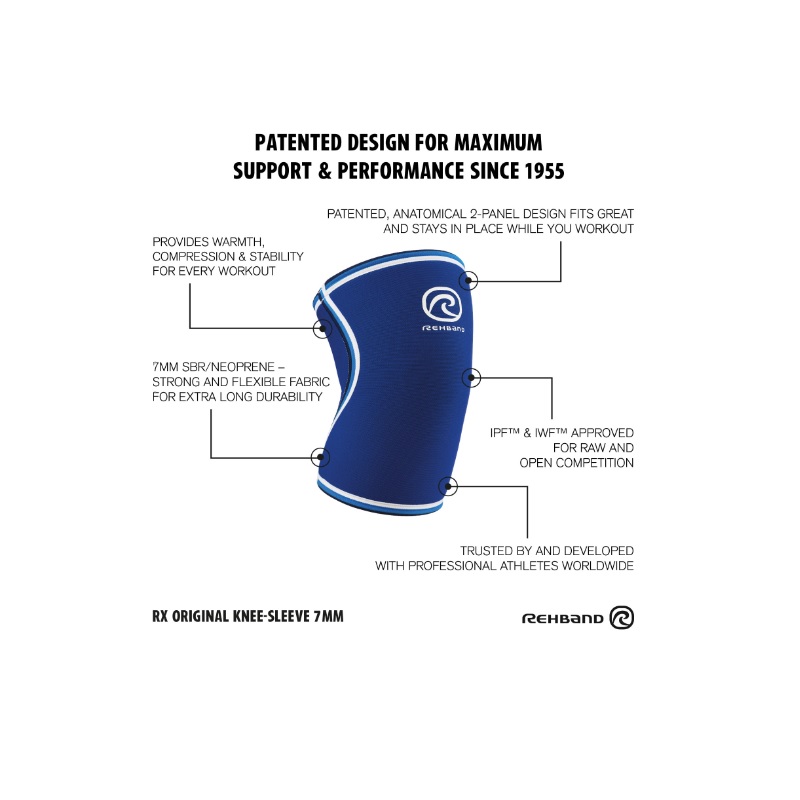Rehband Rx Original Knee Support Sleeve - KneeSupports.com